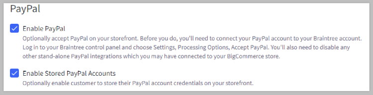 Enabling Stored Payment Methods